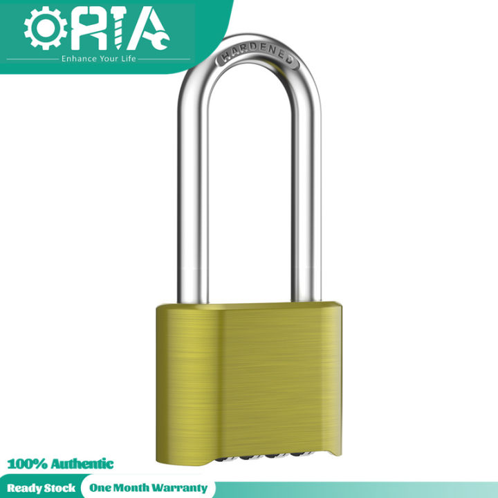ORIA Long Combination Padlock Outdoor 4 Digit Combination Lock With ...