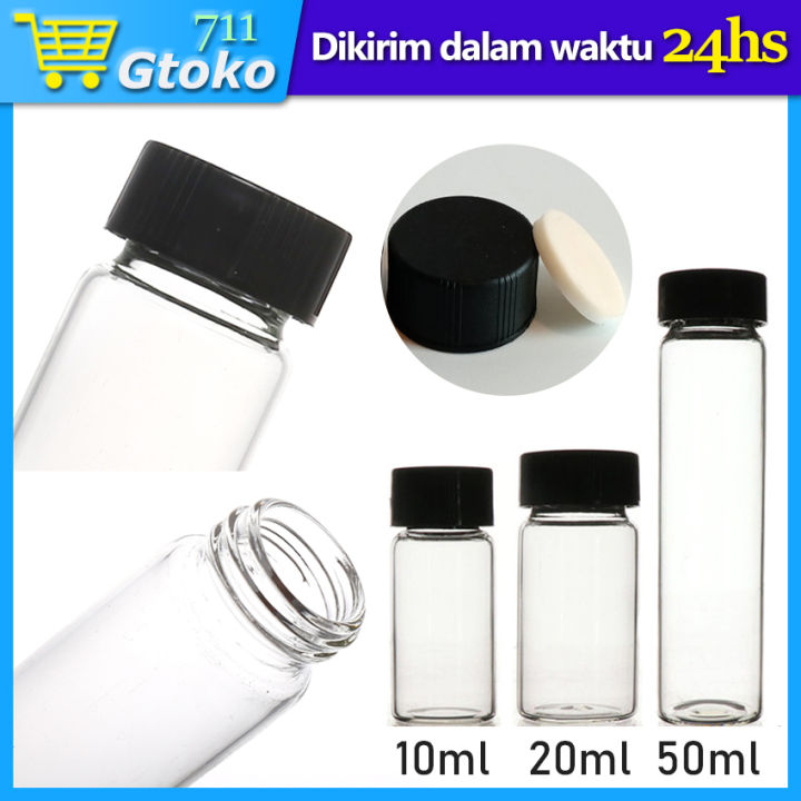 5Pcs Botol Kaca Vial 10Ml 20Ml 50Ml Botol Asi Botol Uc Botol Kosong ...