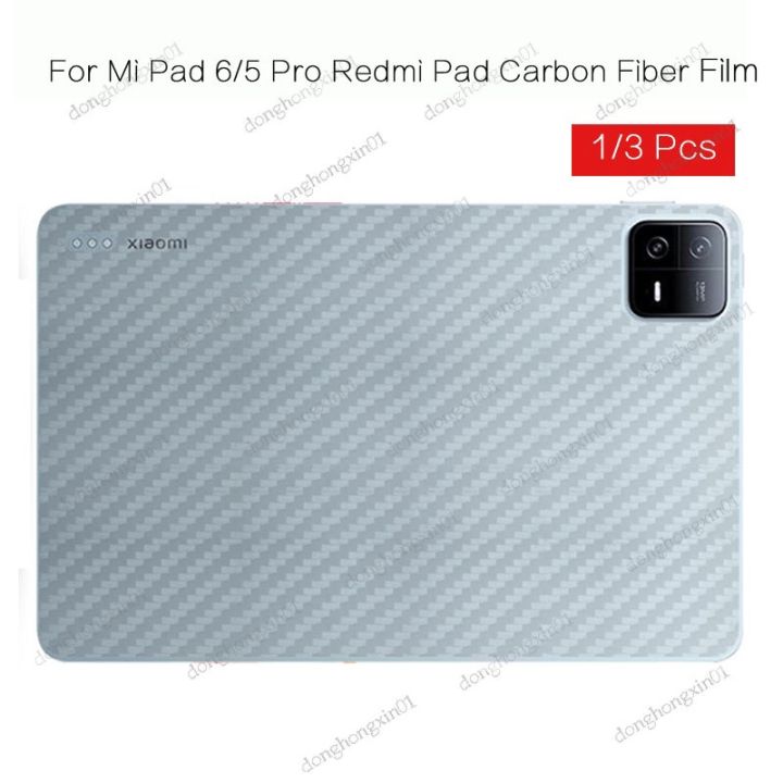 1-3 Pcs Back Film For Xiaomi Mi Pad 5 6 Pad 5 Pro 11 inch 3D Carbon ...