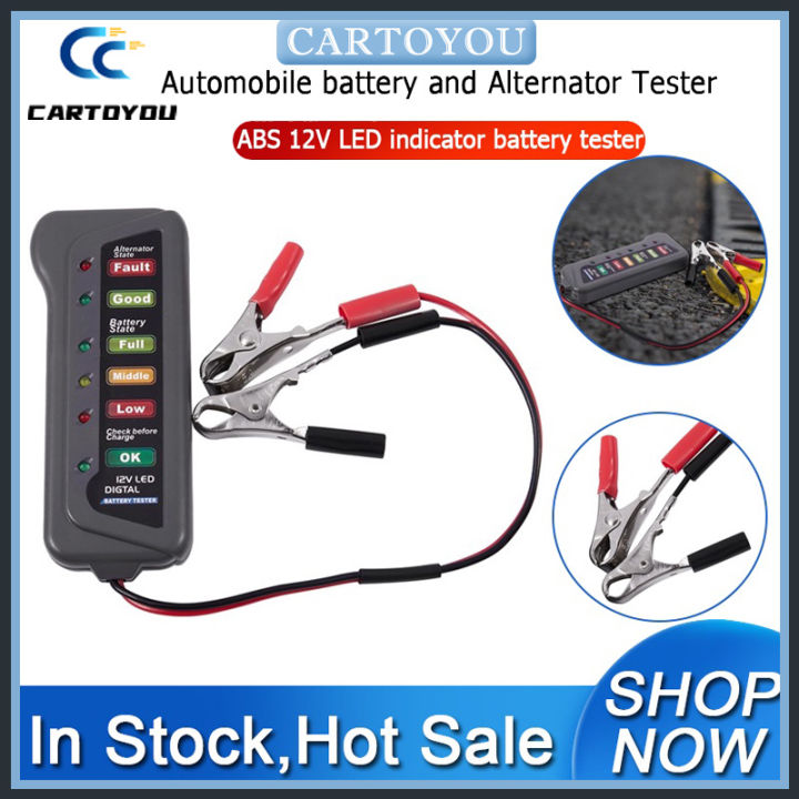 spot [ COD ] Geepact Car Battery Tester Auto Checker Alternator 12V ...