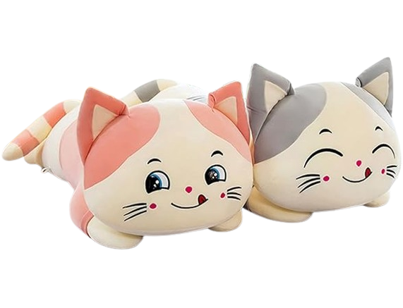 Bantal Guling Lucu Model Kucing Lying Smile 50 cm untuk Segala Usia ...