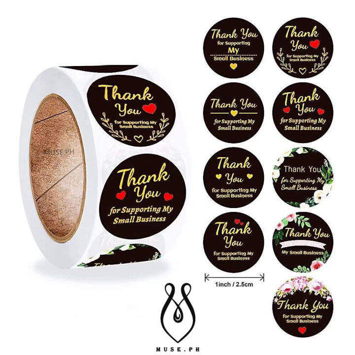 MUSE.PH 500pcs/Roll THANK YOU FOR YOUR ORDER STICKERS，BAKED WITH LOVE ...