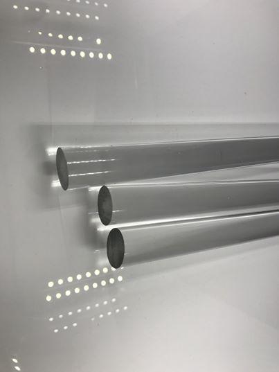 Clear Acrylic Rod 8-10mm Diameter x1000mm Long Round Perspex Solid Bar ...