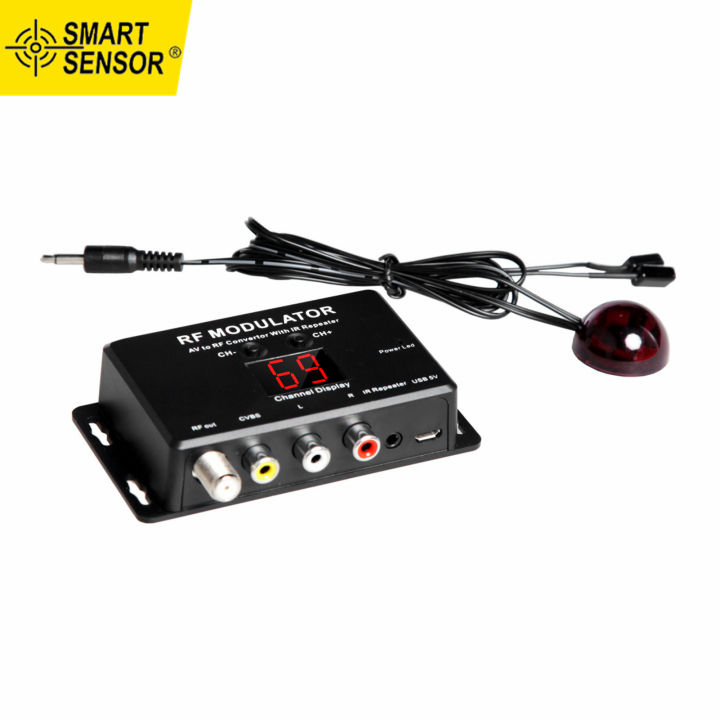 Smart Sensor M60IR RF Modulator with IR Repeater AV to RF Converter ...