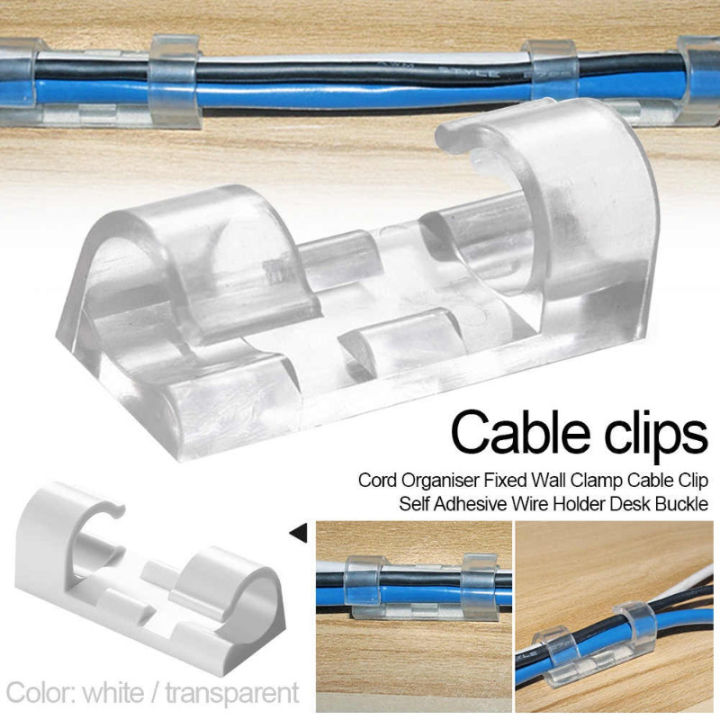 Brand new 20 pieces/pack adhesive wire and cable management clip ...