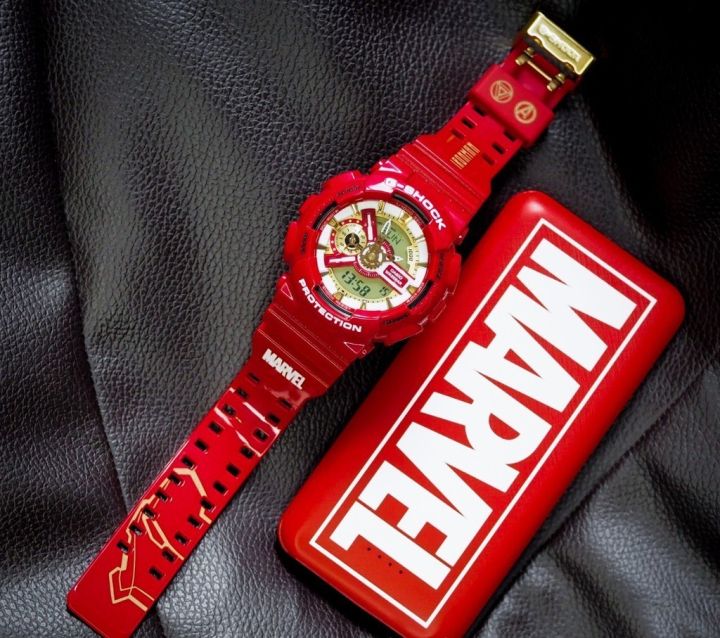Jam Tangan Pria Casio G-Shock GA-110 Avengers Marvel GA110 Iron Man ...