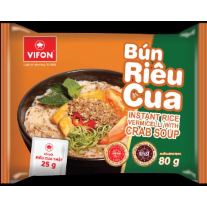【Vietnam】5 packs Brand Vifon Bun Rieu Cua Crab Soup Vietnamese Instant ...