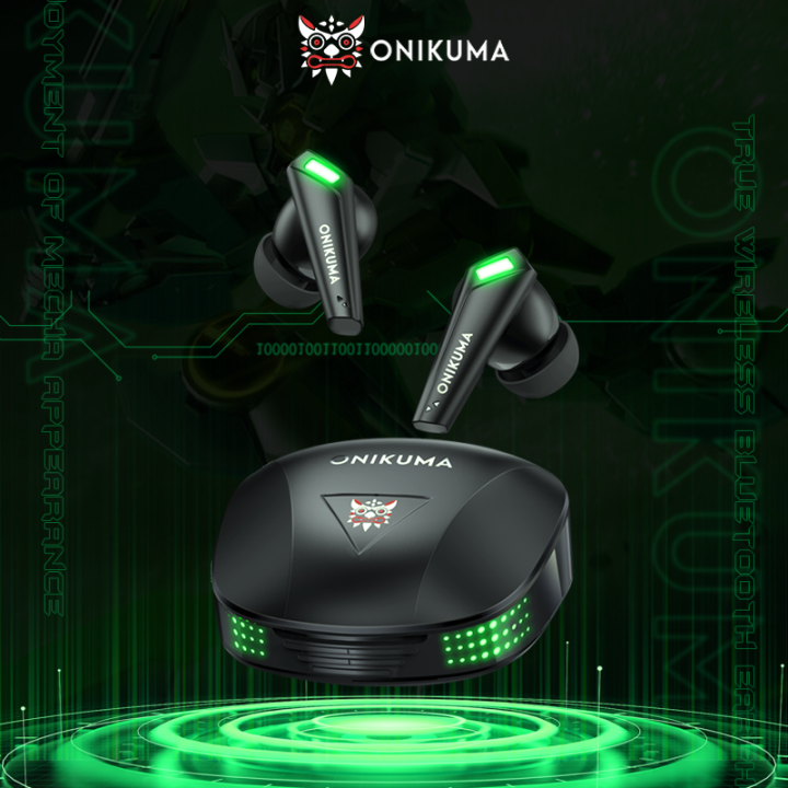 ONIKUMA T308 TWS หูฟังไร้สายเล่นกีฬามืออาชีพพร้อมแสง RGB มีไมโครโฟนใน ...