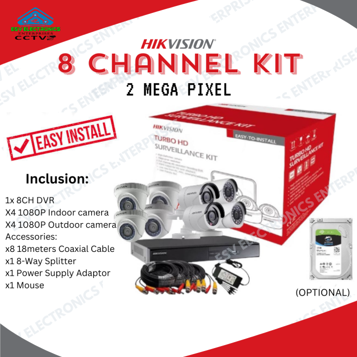 HIKVISION 8 CHANNEL CCTV Package 1080P (ECO) | Lazada PH