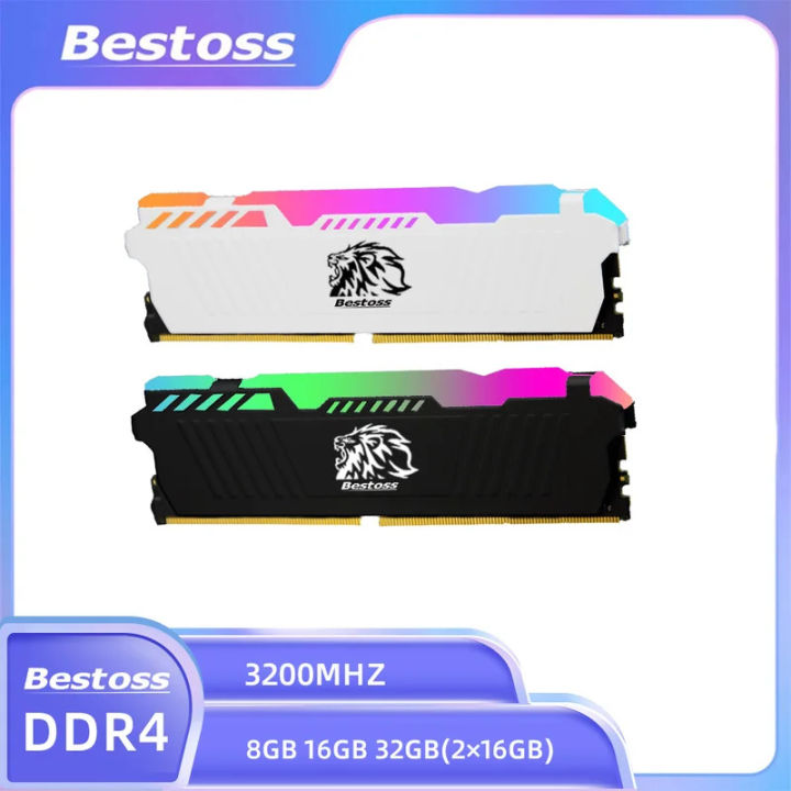 ชุดหน่วยความจำ RAM RGB DDR4 8GB 16GB 32GB (2x16GB) 3200 3600MHz 288pin ...