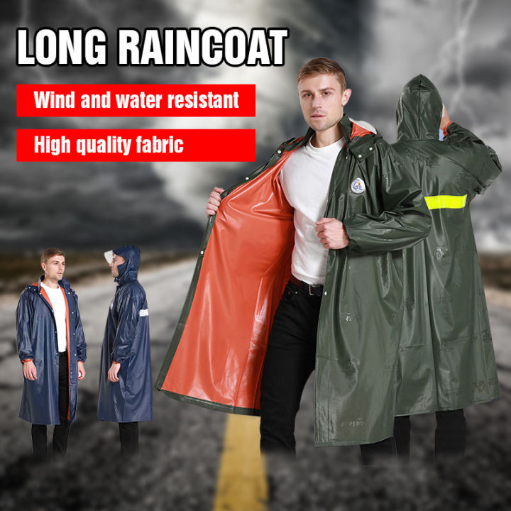 Raincoat for Motorcycle Rider with Transparent Brim Raincoat for Riders ...