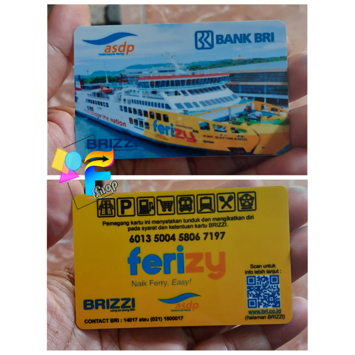 Kartu eMoney eToll Tapcash BRIZZI edisi ASDP Kapal Ferizy - Custom ...