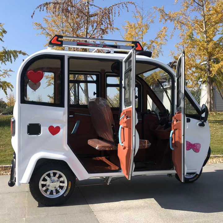 New fully enclosed electric tricycle adult home with boxcar lady to ...