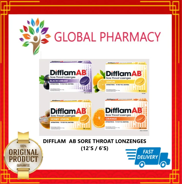 Difflam Ab Blackcurrant Anti Bakteria Sakit Tekak Lozenges Purple ...