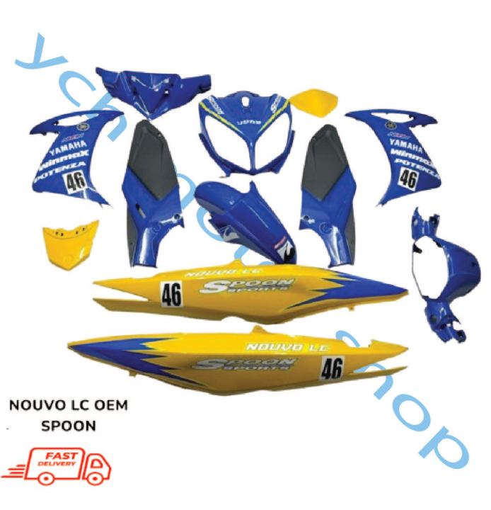 YAMAHA NOUVO LC NOUVOLC SPOON NEW DESIGN 2024 OEM BODY COVER SET ...