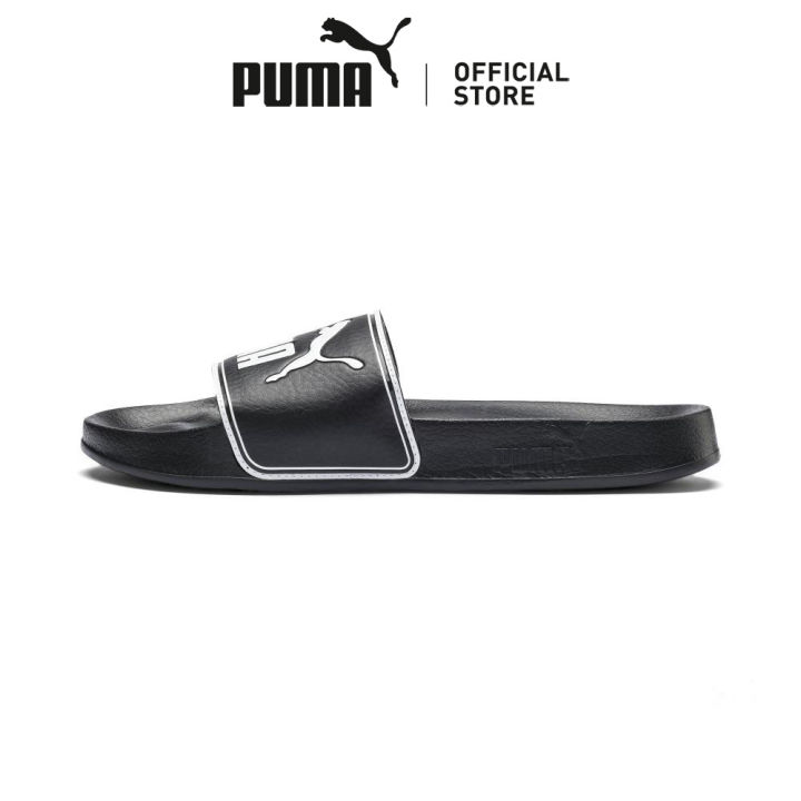 PUMA Unisex Leadcat Slides Slippers (Black-White) | Lazada Singapore