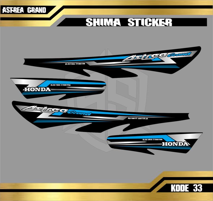 Stiker ASTREA GRAND Striping ASTREA GRAND Motor HONDA Sticker Variasi ...