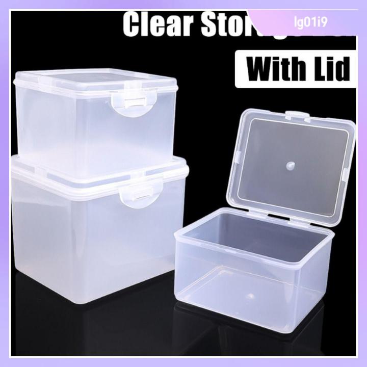 1Pcs Multi-purpose Clear Plastic Storage Box Small Rectangular Shape ...