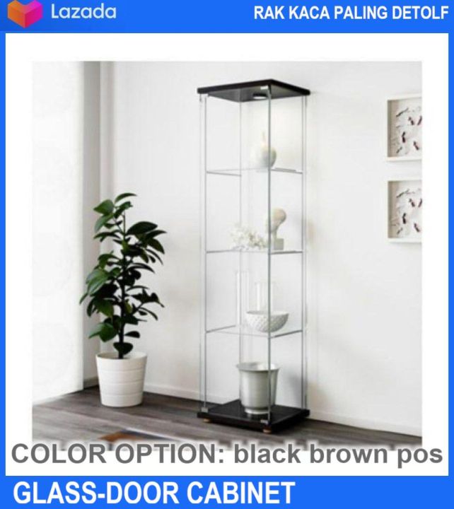 Rak Kaca Paling Detolf Glass-door Cabinet | Lazada