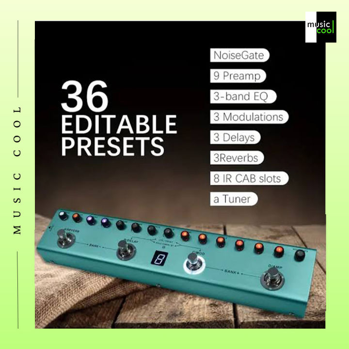 M-vave เอฟเฟคกีตาร์ รุ่น Tank-G Rechargeable Multi Effects Pedal 36 ...