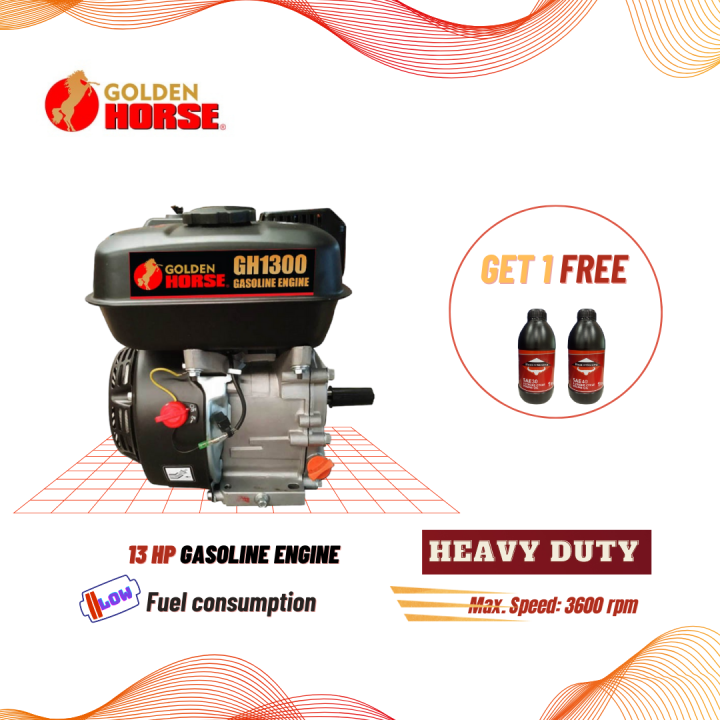 GOLDEN HORSE 13HP Four Stroke Air Cooled Gasoline Engine Power | Lazada PH