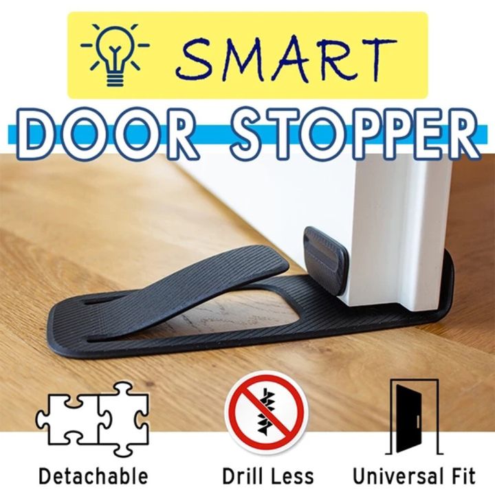 Hot Innovative Door Stopper Spring-Loaded Door Cap Holds Your Door Open ...