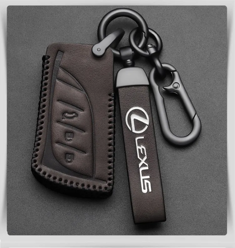Leather Smart Car Key Case Cover FOB Bag Protector Pouch For Lexus NX ...
