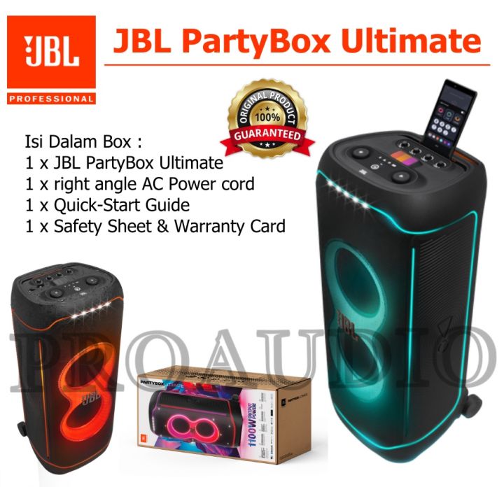Speaker JBL PartyBox Ultimate Karaoke Party Box 3D ATMOS Audio Original ...