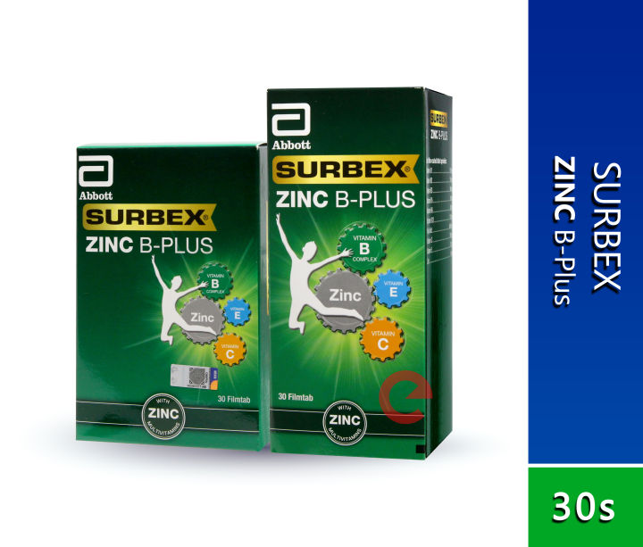Abbott Surbex Zinc B-Plus With Multivitamin Filmtab (30s / 60s / 60s x2 ...
