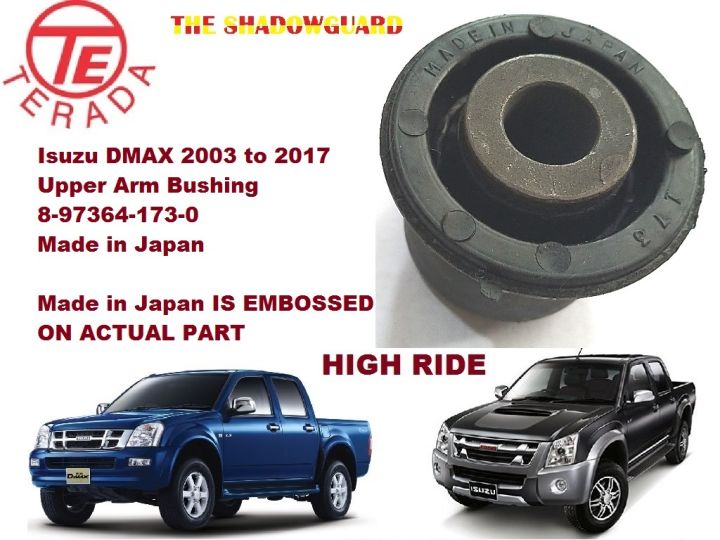Isuzu DMAX 2003 to 2017 Upper Arm Bushing Terada Brand 8-97364-173-0 ...
