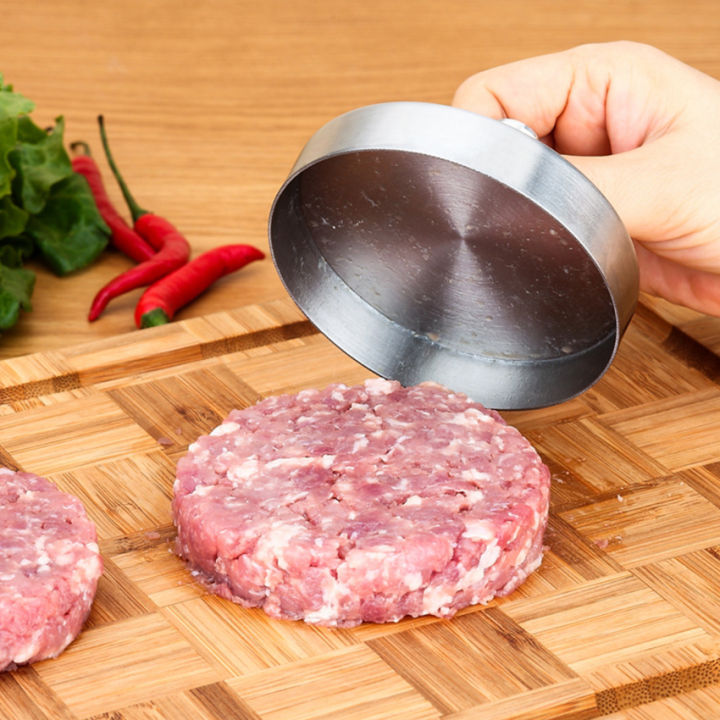 Kitchen Tools 1pc Stainless Steel Round Shape Hamburger Press 9.5cm ...