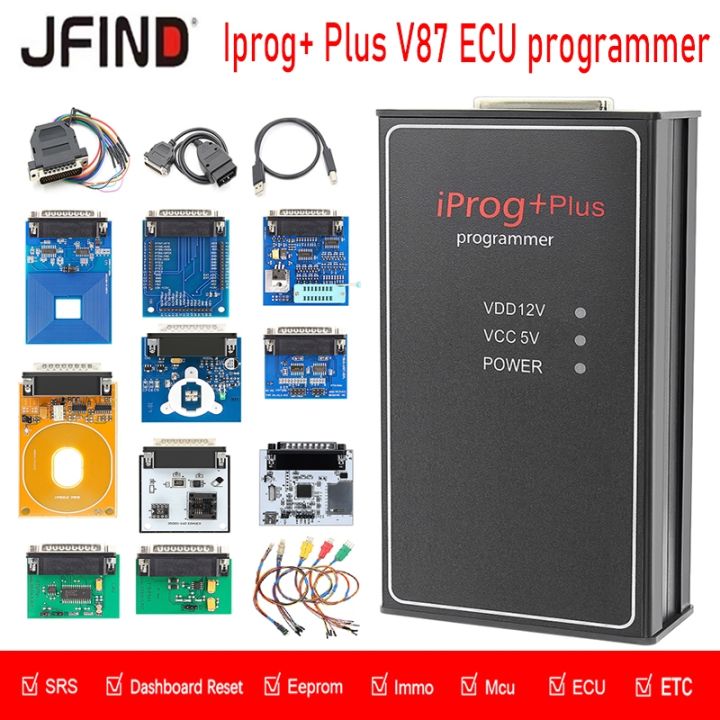V87 IPROG Pro Automotive ECU Programmer Dashboard Reset Mileage Correction Car Key Programming ...
