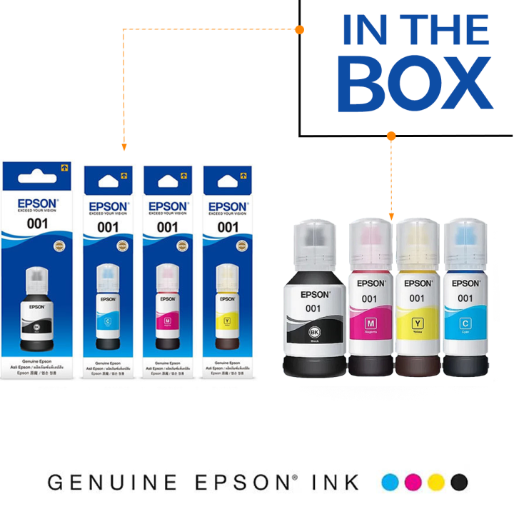 Epson 001 Ink Bottle , Original 001 ink Cartridge 135ml Black EPSON ...