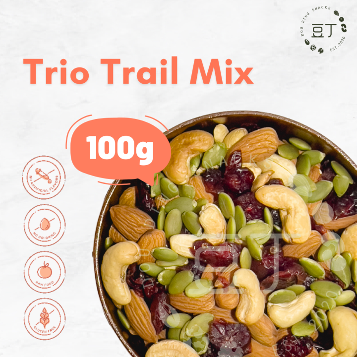 TRIO Trail Mix 100g [ Almond + Cashew Nut + Pumpkin Seed + Dried ...