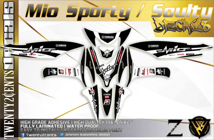 Yamaha mio sporty / soulty Decals High-Quality Stickers | Lazada PH