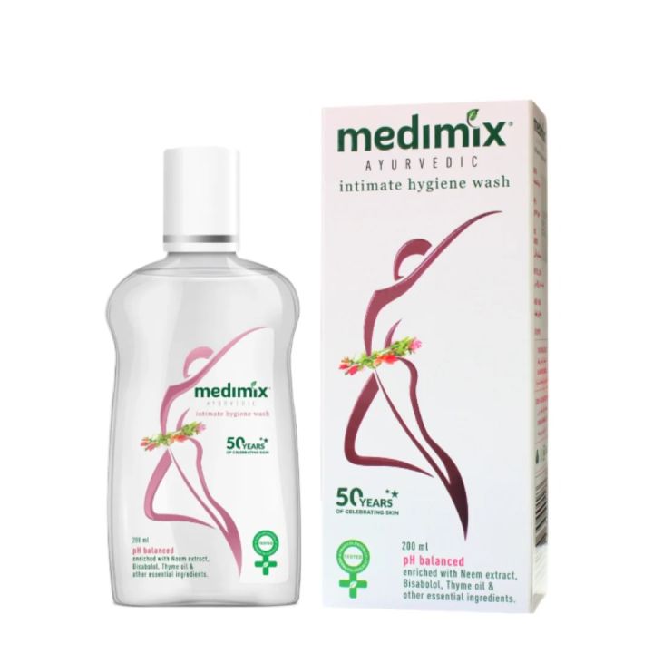 MEDIMIX AYURVEDIX INTIMATE HYGINE WASH 200ML PH BALANCED WITH NEEM ...