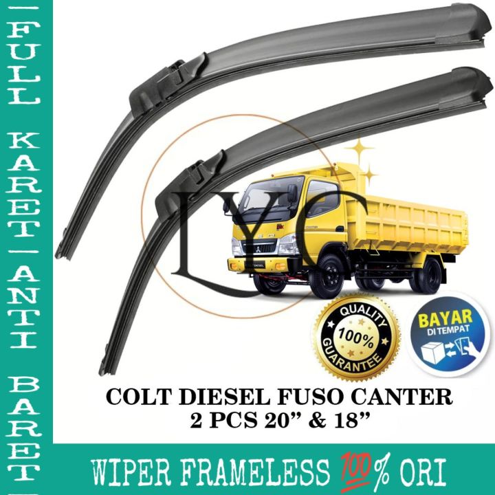 Wiper Frameless Full Karet Anti Baret Mitsubishi Colt Diesel Fuso ...