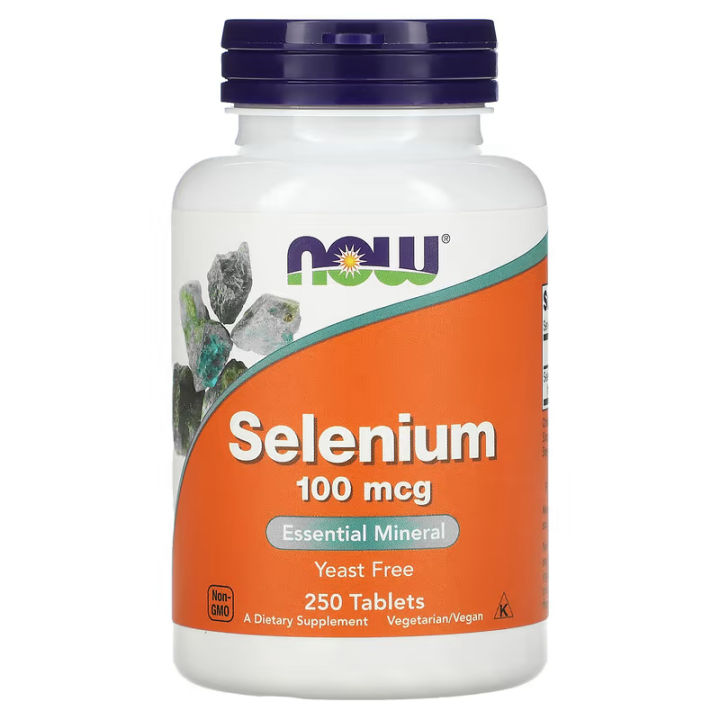 now Foods Selenium 100 mcg Essential Mineral Yeast-Free Tablets ...