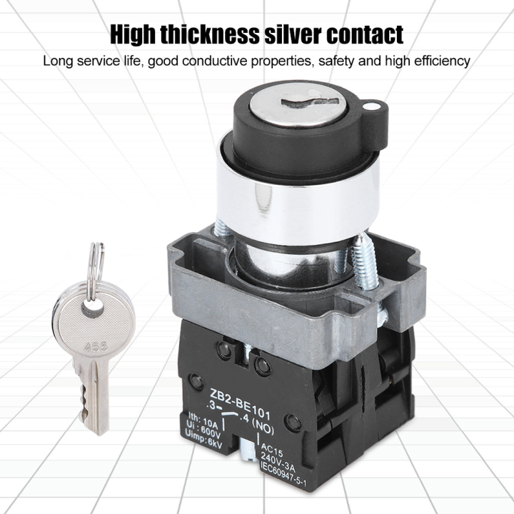 ZB2‑BE102 Key Lock Switch 2 Positions Antioxidant Good Conductivity Key ...