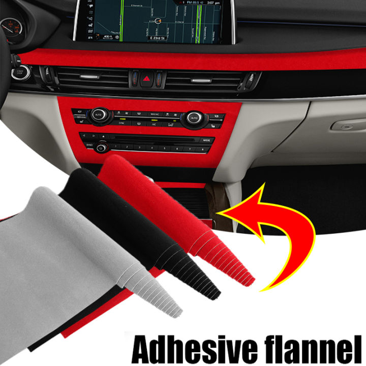 40x148cm Car Velvet Cloth Stickers Fluff Fabric Suede Wrapping Film ...