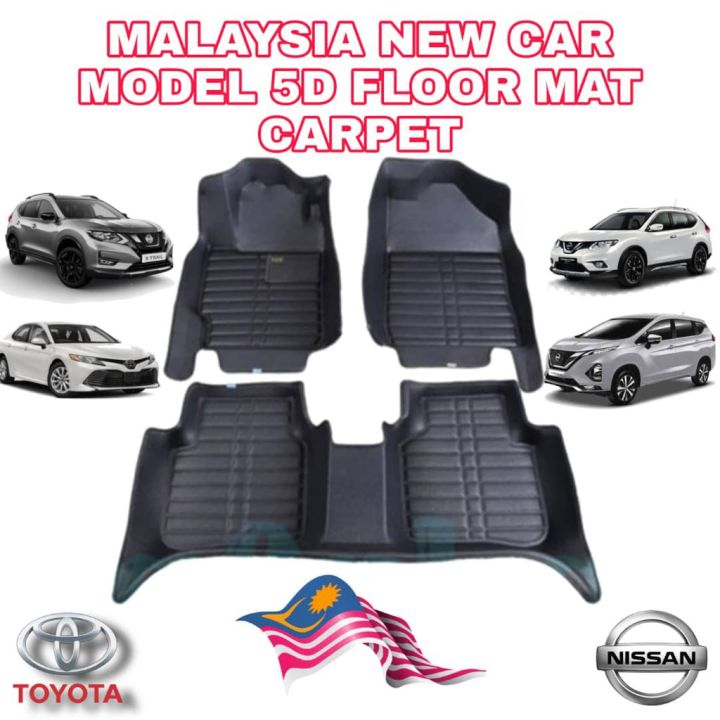 5D Car Floor Mat Carpet | TOYOTA NISSAN Baru Model Car Altis Camry ...