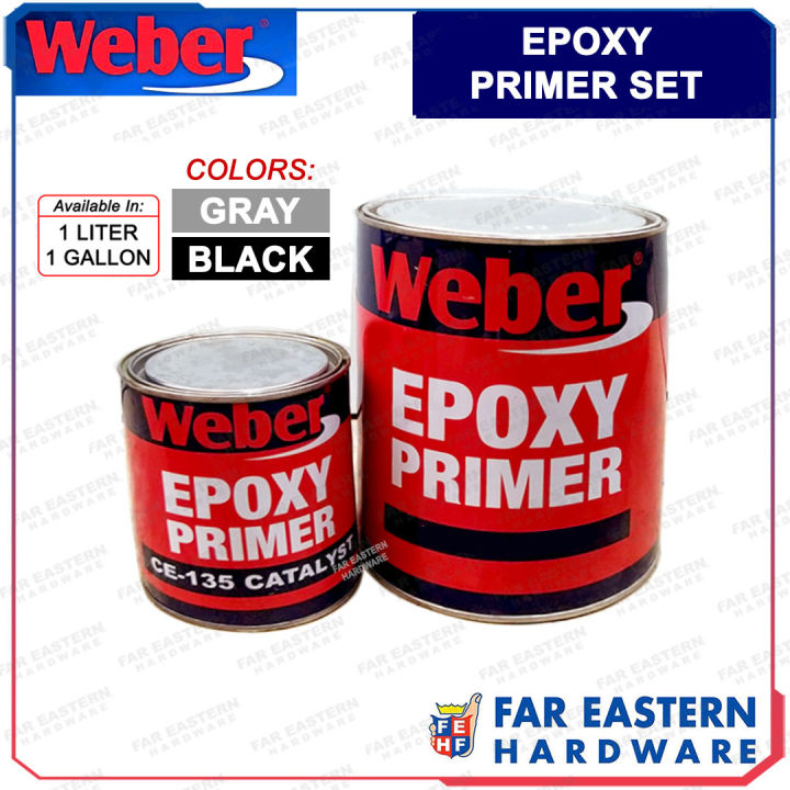 WEBER Epoxy Primer Gray | Black Set 1L | Gallon w/ Catalyst | Lazada PH