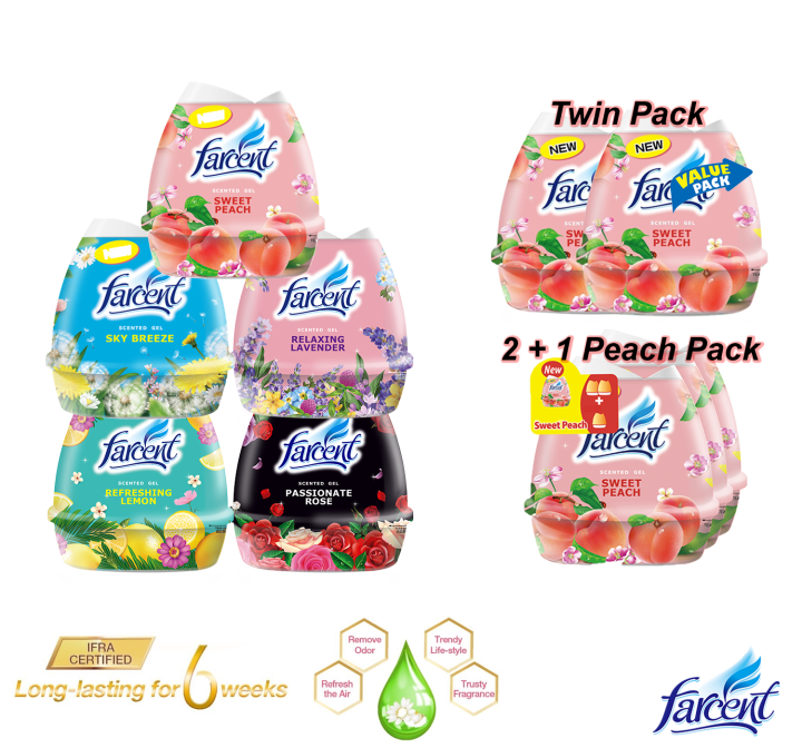 FARCENT Scented Gel Air Freshener 200g | Lazada