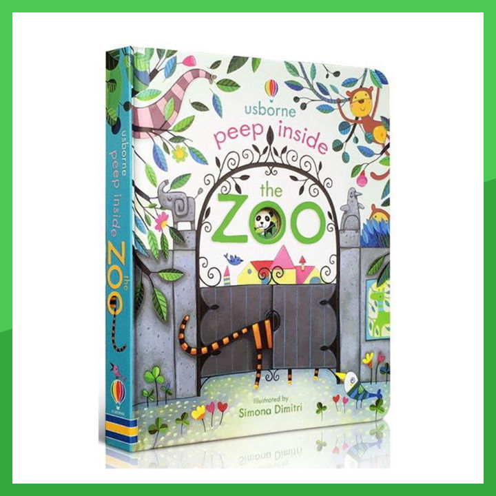 Usborne Peep Inside The Zoo Animal English Educational 3D Flap Picture ...