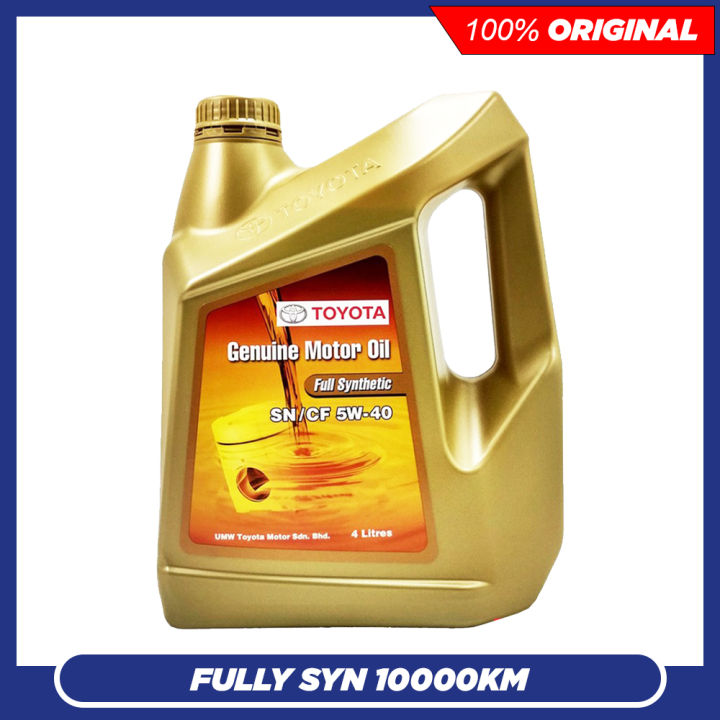 TOYOTA 5W40 SN/CF Fully Synthetic Engine Oil (4L) 5W-40 | Lazada