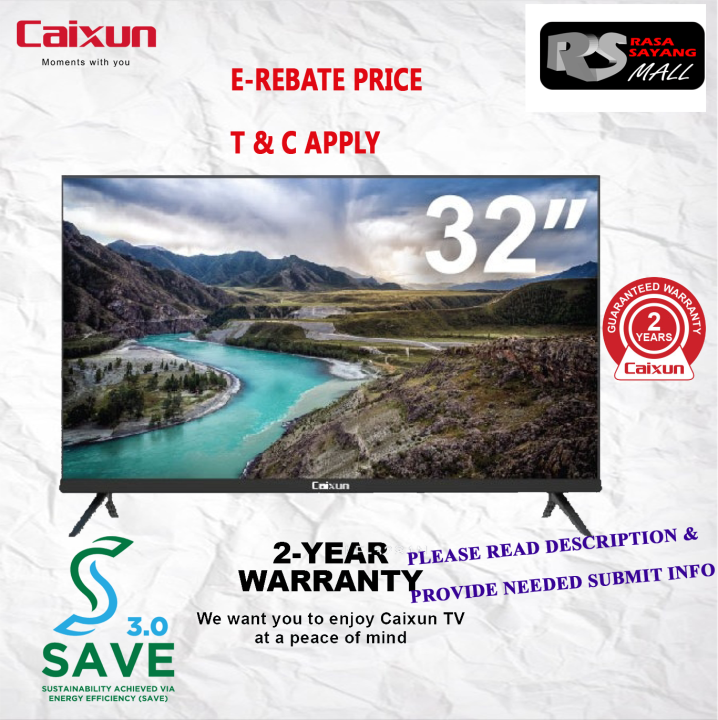 Caixun 32" HD Basic LE-32S1N LED TV Slim and Fill Screen DVB-T2 HDMI ...
