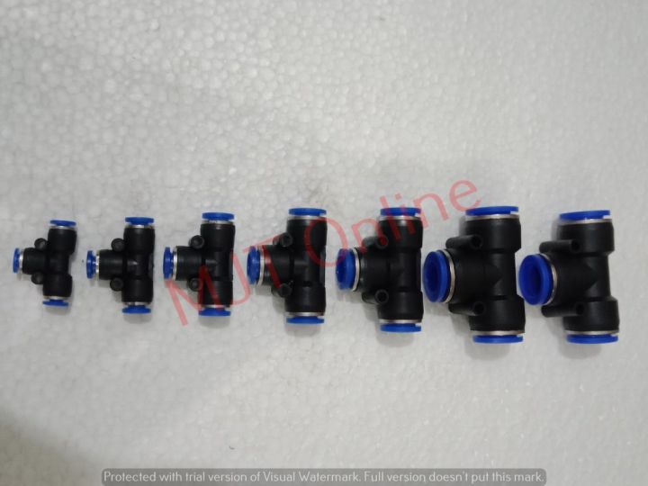 Fitting Pneumatic Tee Model T 4mm 6mm 8mm 10mm 12mm 14mm 16mm | Lazada ...