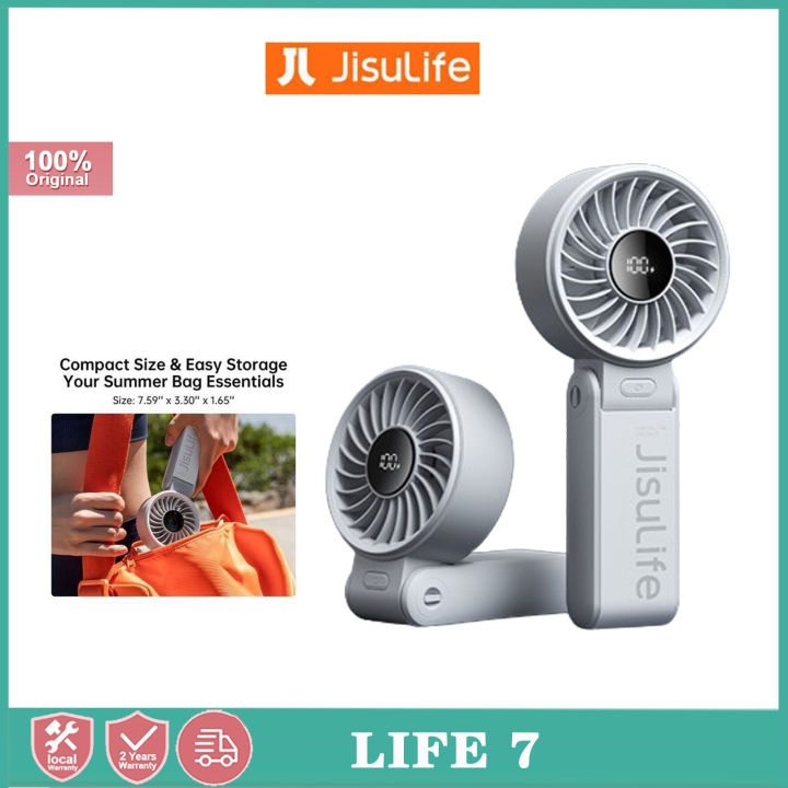 《210》JISULIFE Life 7 Portable Handheld Fan with 3600mAh Battery, 5 ...