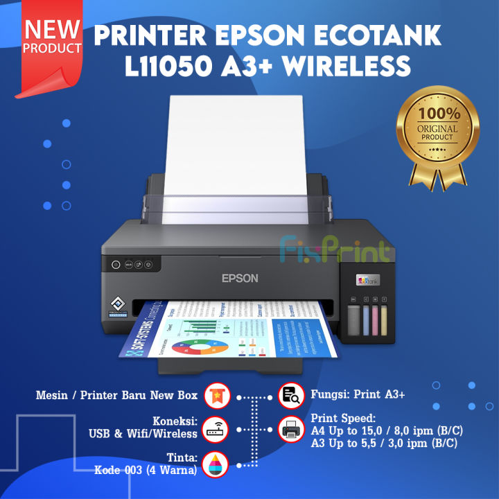 Printer Epson L1300 L11050 Ecotank A3 Wireless Garansi Resmi New 8432