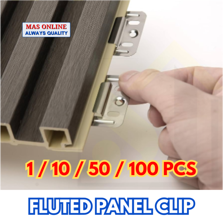 Metal Clips for PVC Fluted Panel Wall Panel Fluted Wall Panel Wainscoting Wood Strips WPC Panel ...
